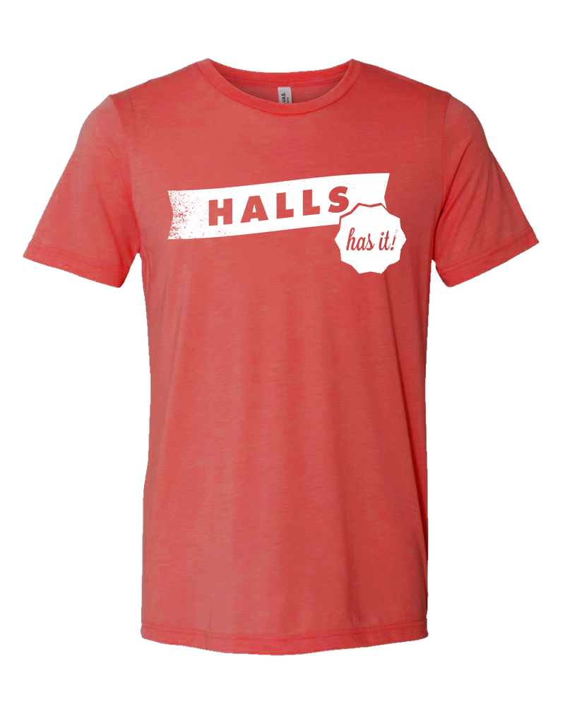 Halls Has It! Vintage Style Heather Red Tri-Blend Short Sleeve T-Shirt ...